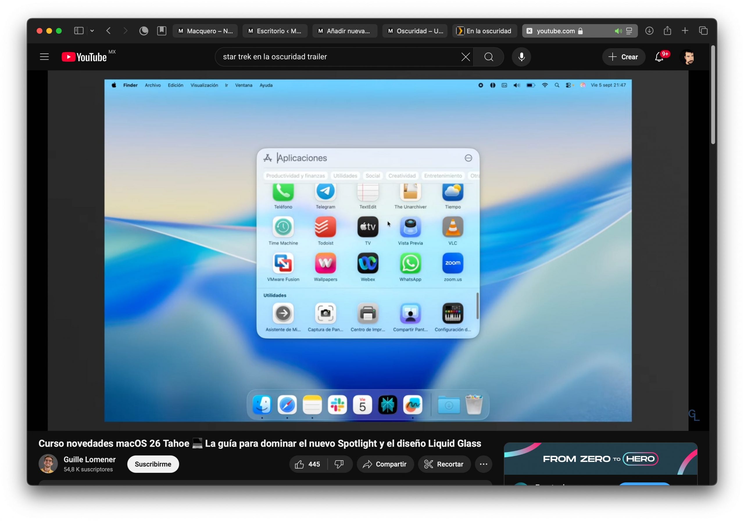 macOS 26 Tahoe: Todas las novedades que transforman tu Mac. -Según Guille Lomener – Macquero